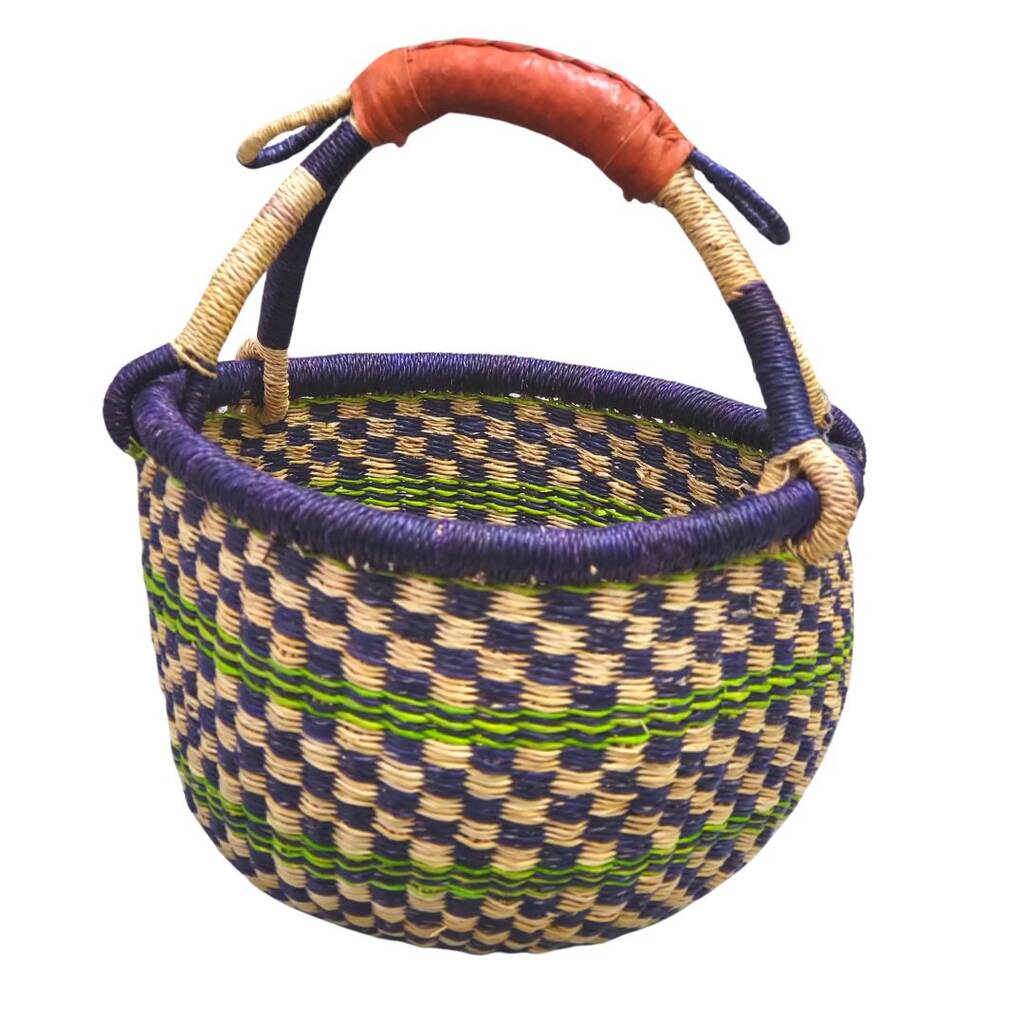 Round Bolga Market Basket By Ivy Nat | notonthehighstreet.com