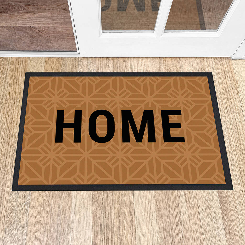 Personalised Geometric Door Mat Gift By Bella Personalised Gifts