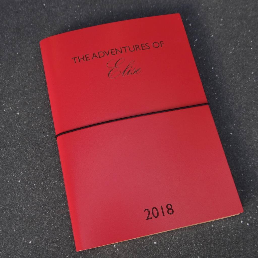 personalised leather adventures journal diary by artbox ...