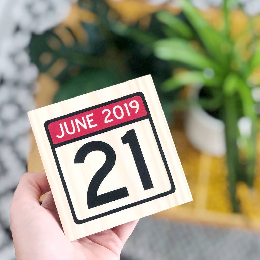 Wooden Personalised Calendar Sign By Jayne Tapp Design ...
