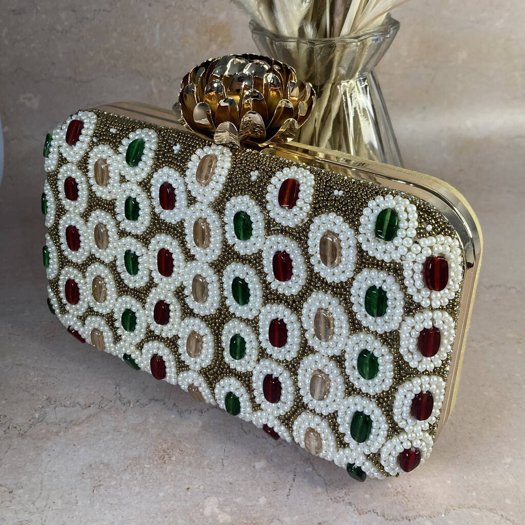 Liyana Handcrafted Rectangular Clutch By SRCOLLECTION ...