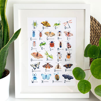Insect Alphabet Art Print By Amber Davenport | notonthehighstreet.com