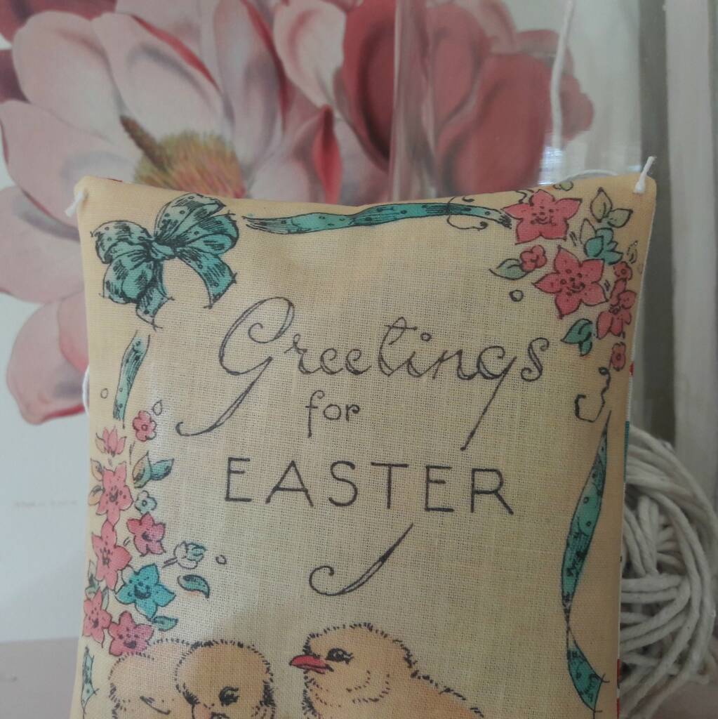 fabric easter chick greetings fragranced gift sachet by the blueberry ...