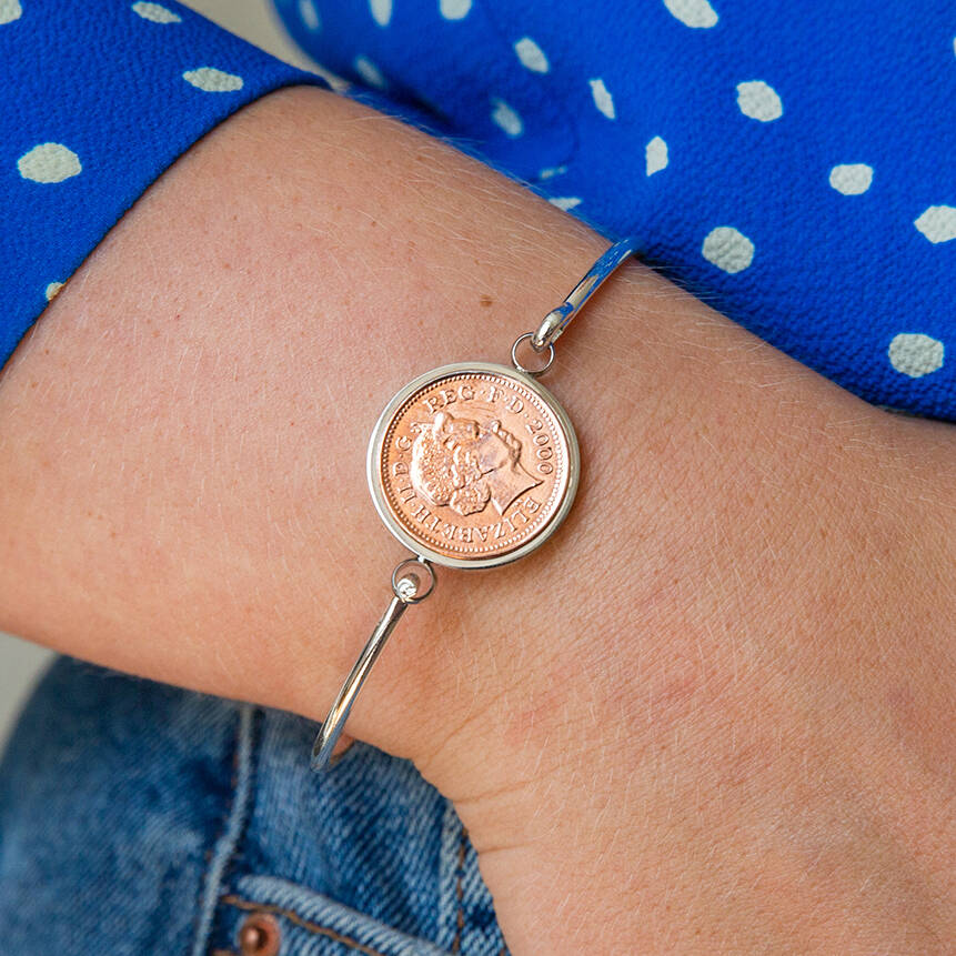 Lucky Penny Coin Bangle Bracelet 1971 To 2005 By Ellie Ellie ...