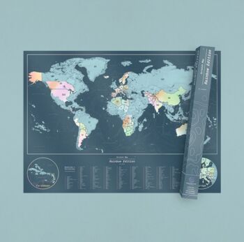 Luxury Rainbow Scratch Off Map By Luckies | notonthehighstreet.com