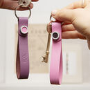 Personalised Bright Leather Key Loop By Johny Todd | notonthehighstreet.com