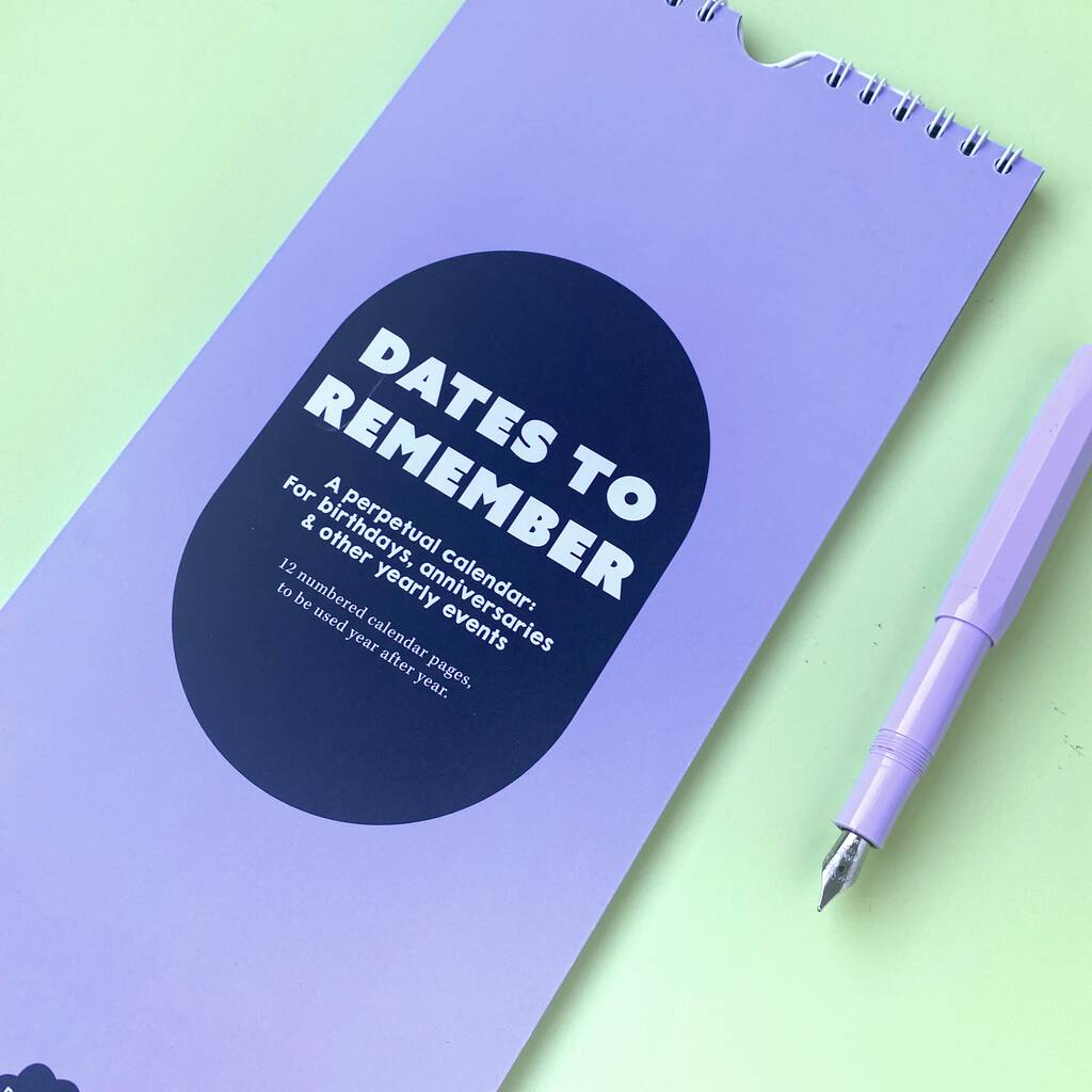 Perpetual Birthday Calendar By Pretty Post Notonthehighstreet Perpetual Birthday Calendar By Pretty Post Notonthehighstreet