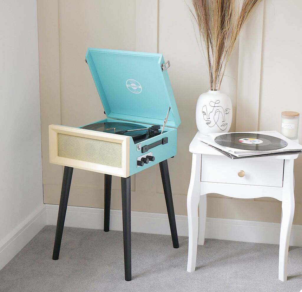 Retro Style Record Player On Legs By Steepletone | notonthehighstreet.com