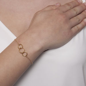 Gold Plated Or Sterling Silver Interlocking Bracelet By Lulu + Belle