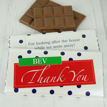 Personalised Thank You Chocolate Bar By Tailored Chocolates And Gifts ...