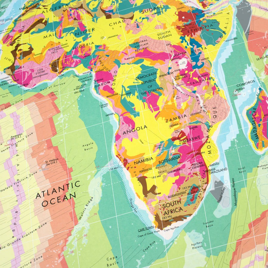 huge geology map by the future mapping company | notonthehighstreet.com