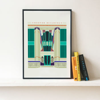 Art Deco London The Hoover Building Illustrated Poster By Eye For ...