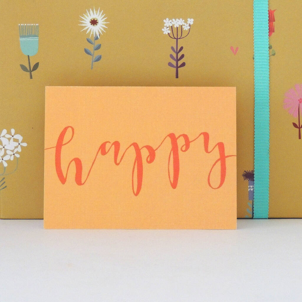Mini Happy Card By Kali Stileman Publishing | notonthehighstreet.com