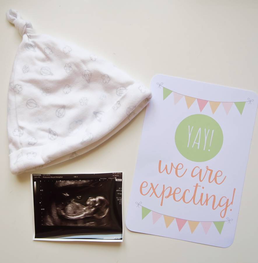 Pregnancy Announcement Card By Eleanor Mary Designs 