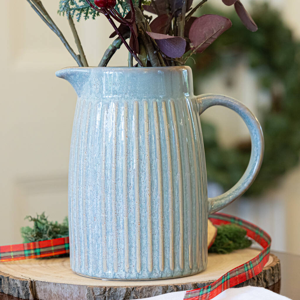 Richmond Washed Stone Pitcher Jug Vase By Dibor | notonthehighstreet.com
