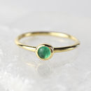 Simple Gold Emerald Stacking Ring By Alison Moore Designs ...