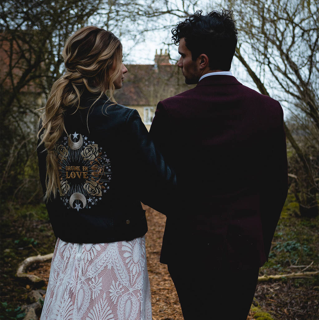 Leather Jacket For Wedding Drunk In Love By Niamh Designs ...