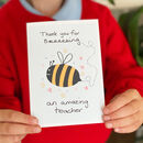 Beeing Amazing Thank You Teacher Card By Sweetlove Press ...