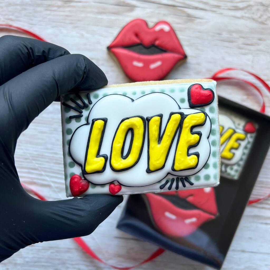Love Biscuit Gift For Him Or Her By Piping Good Biscuits