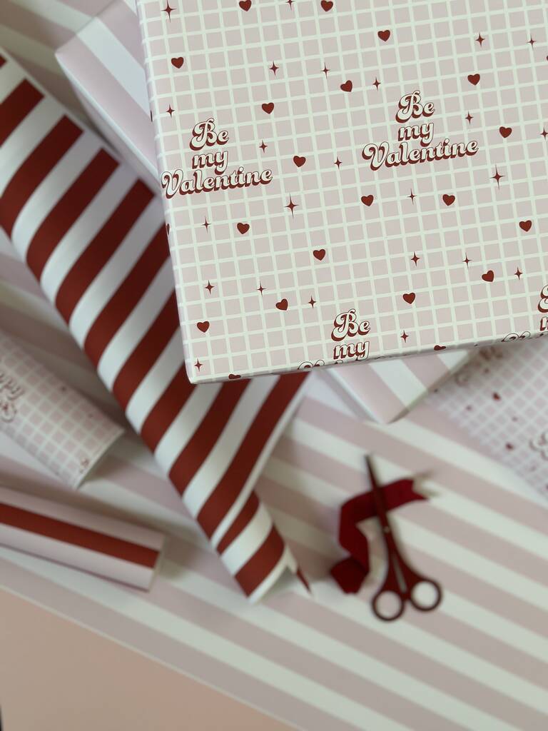 Typographic Valentine Message Wrapping Paper By Abigail Warner