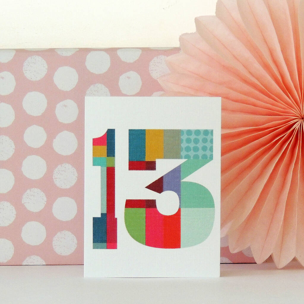 Mini Number Thirteen Card By Kali Stileman Publishing ...