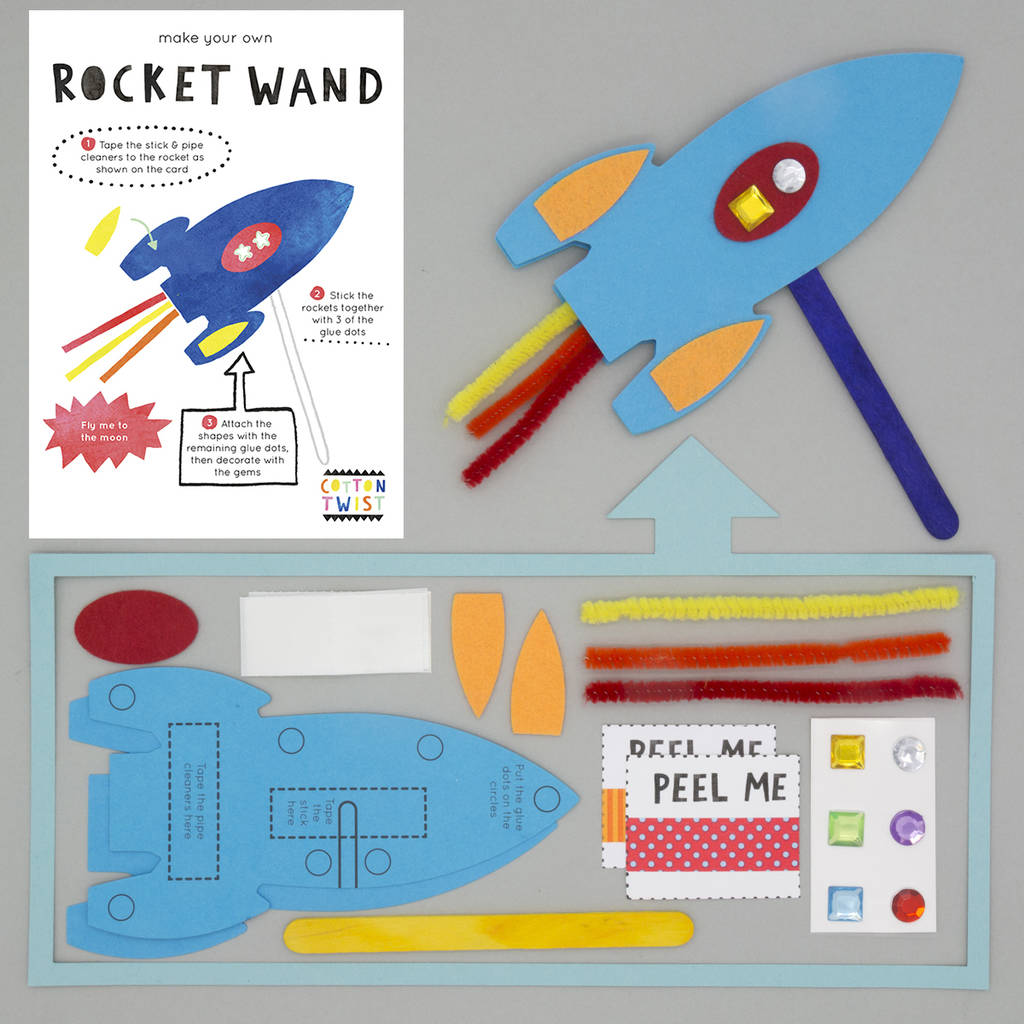 make your own rocket wand kit by cotton twist | notonthehighstreet.com