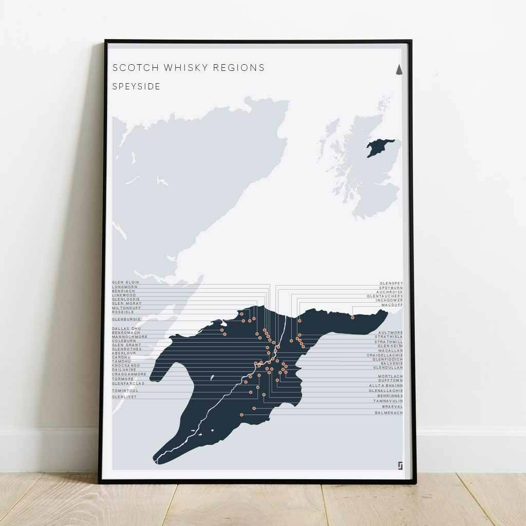 Scotland Whisky Distillery Maps By Replay Prints | notonthehighstreet.com