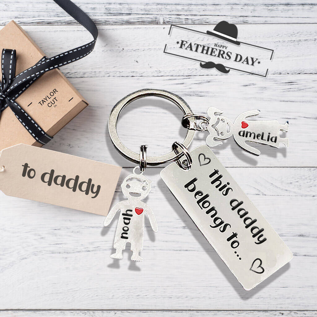 Personalised Dad/Daddy Rectangle Keychain By Taylor Cut Co ...
