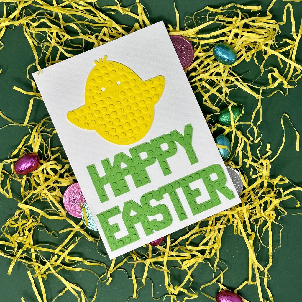 Contemporary, Lego Compatible Easter Card By Made Happy ...