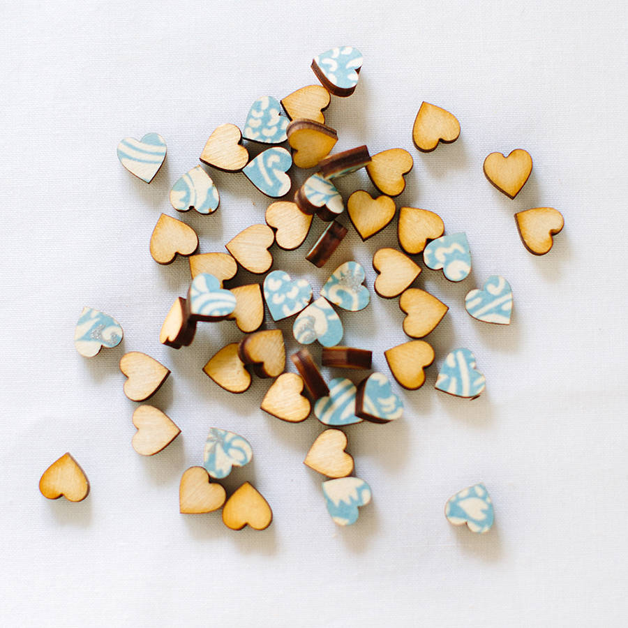 Scatter Love Hearts Wooden Table Confetti By Artcuts ...