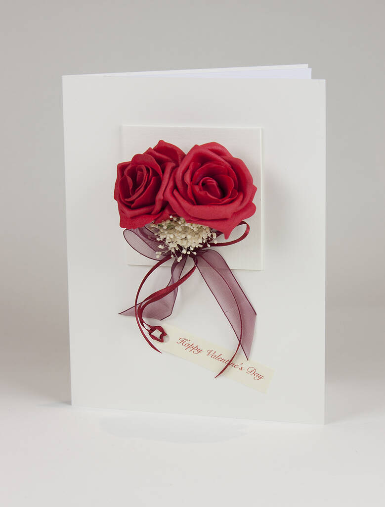 Red Rose Heart Personalised Valentine Card By Karrie Barron ...
