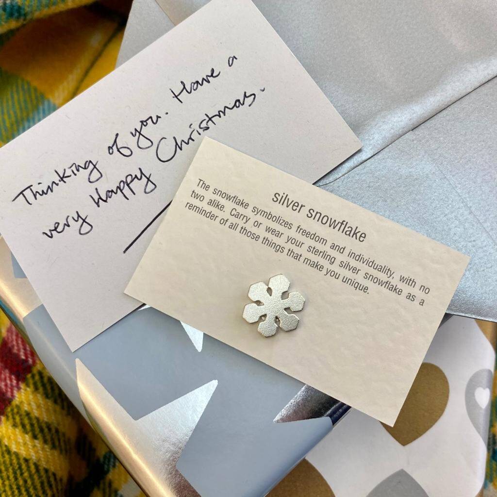 Christmas Card With Sterling Silver Star Token By Tales From The Earth