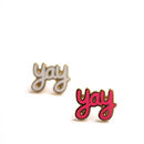 yay enamel pin badge by rock cakes | notonthehighstreet.com