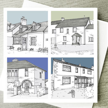 Personalised House Illustration By Lucy Sheeran | notonthehighstreet.com