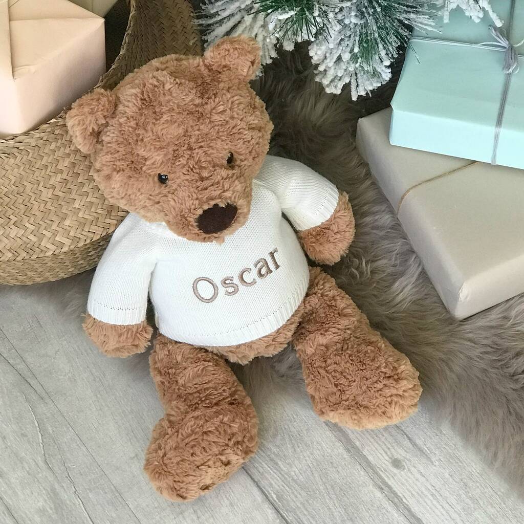 Personalised Traditional Teddy Large Soft Toy By That's Mine ...