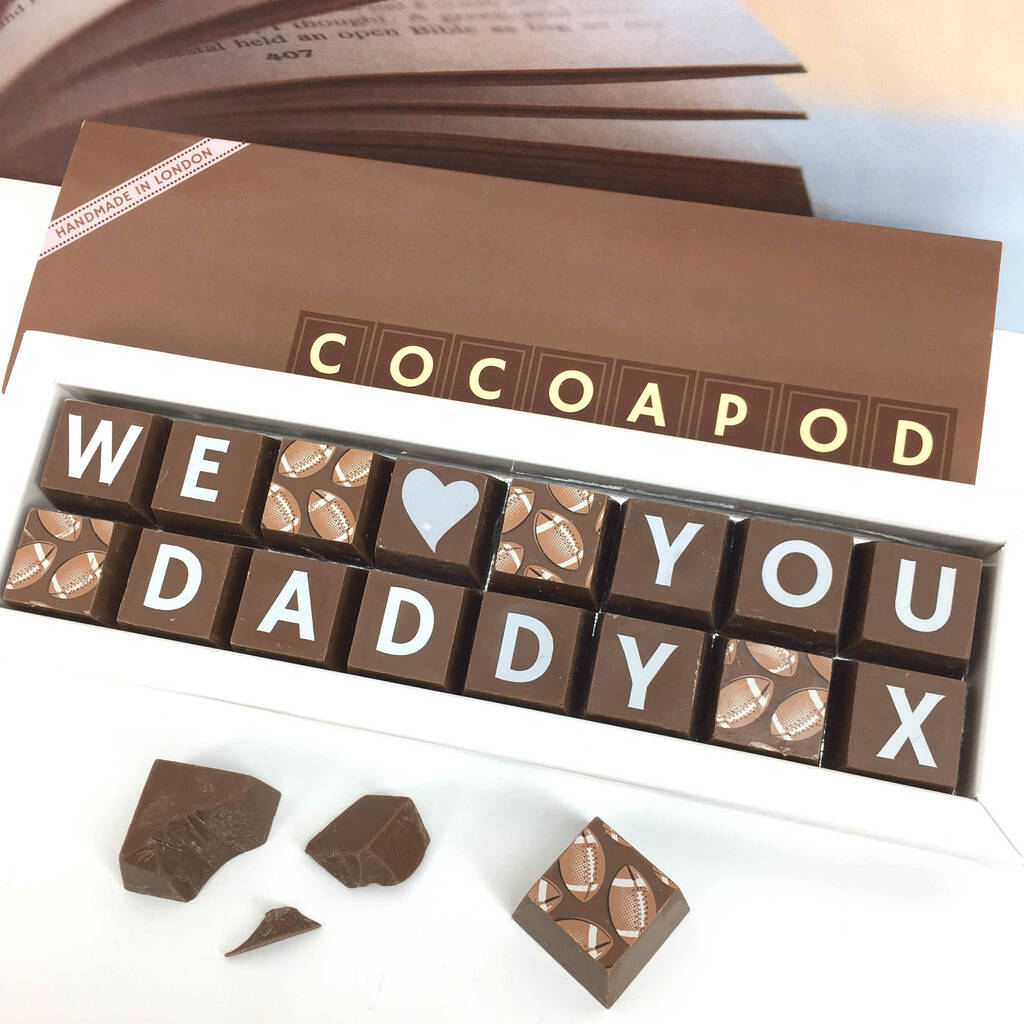 Personalised Chocolates For Dad We Love You Daddy By Cocoapod ...