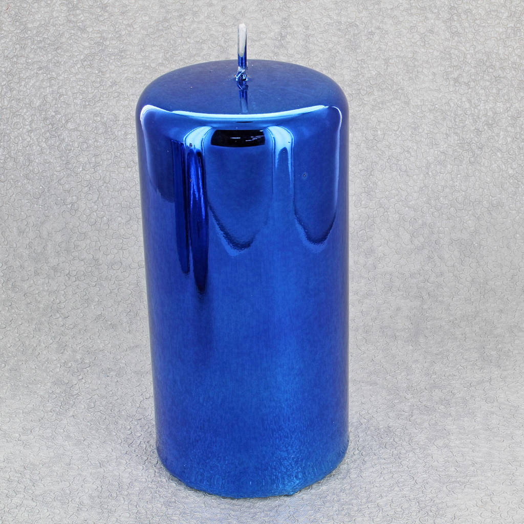 Blue Glass Effect Candles By G Decor By G Decor | notonthehighstreet.com