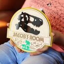 Dinosaur Personalised Bedroom Door Sign By Jack Spratt ...