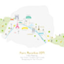 Paris Marathon Route Map Personalised Print By Holly Francesca ...