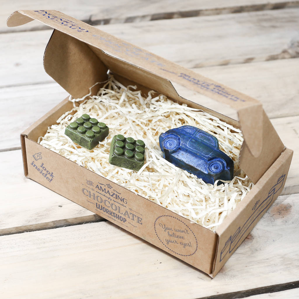 Chocolate Toy Car And Toy Bricks Gift Box By The Amazing Chocolate ...