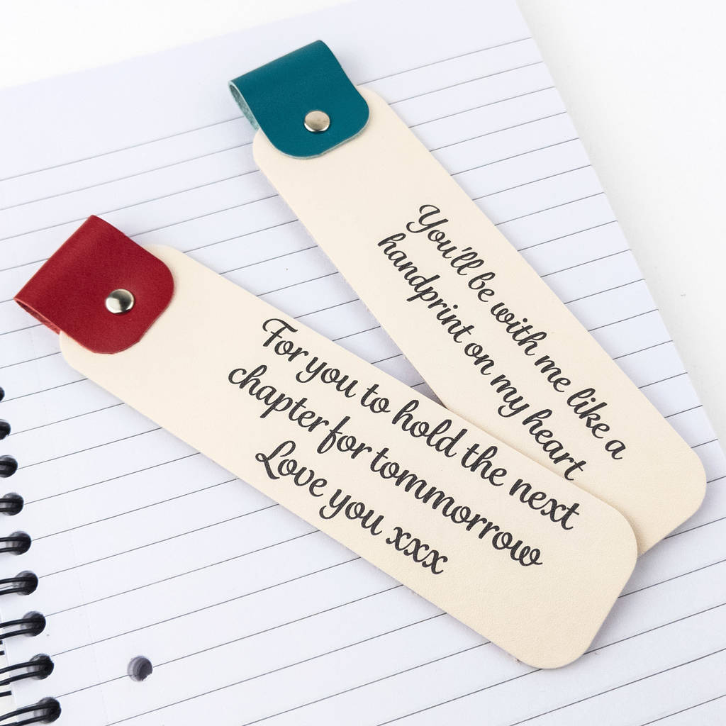 personalised leather bookmark by petiquette collars ...