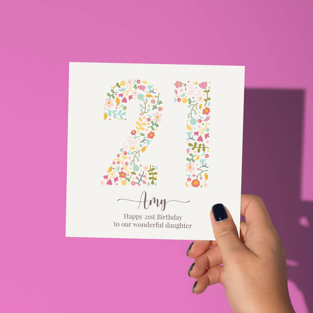 21st Birthday Card For Her Any Age By Hope and Love