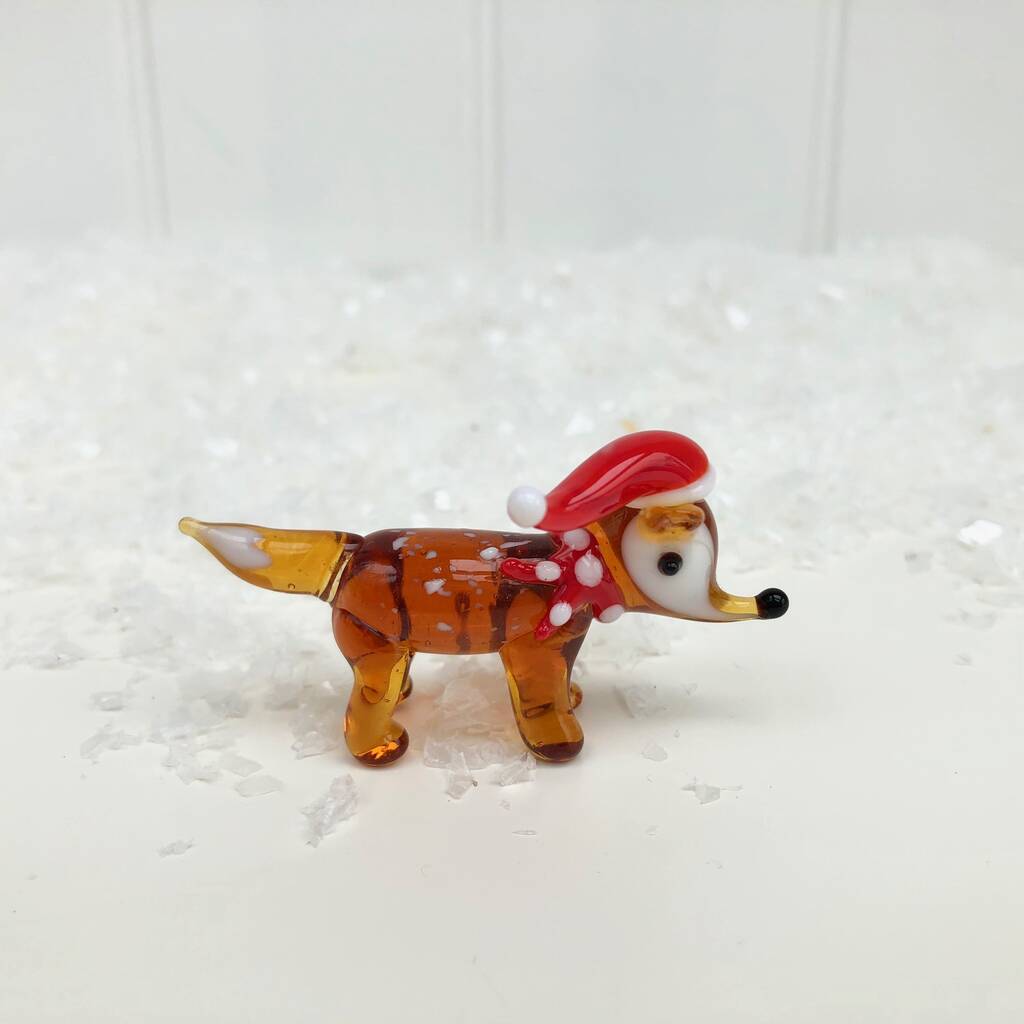 Christmas Glass Fox By Pink Pineapple Home & Gifts | notonthehighstreet.com