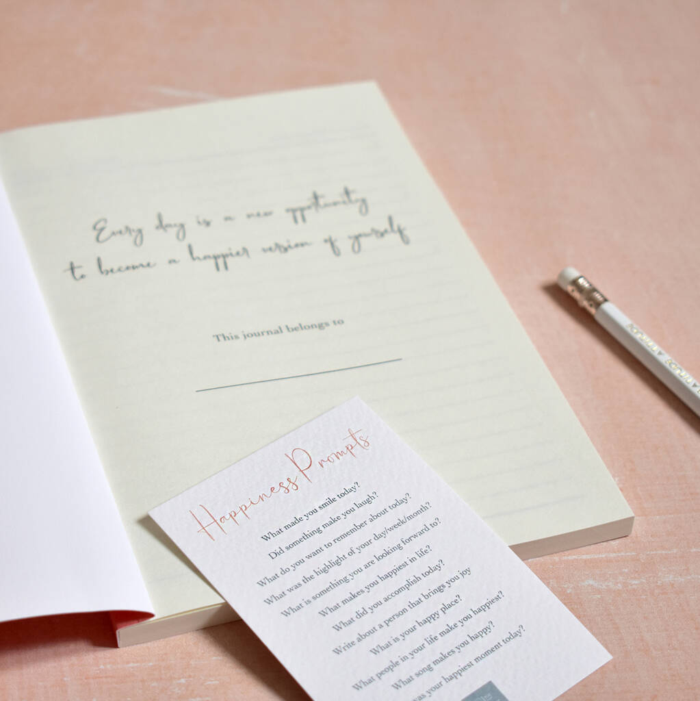 Happiness Journal A5 By Três Paper + Co | notonthehighstreet.com