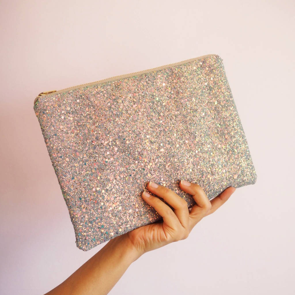 Sparkly Glitter Clutch Bag By Suki Sabur Designs | notonthehighstreet.com