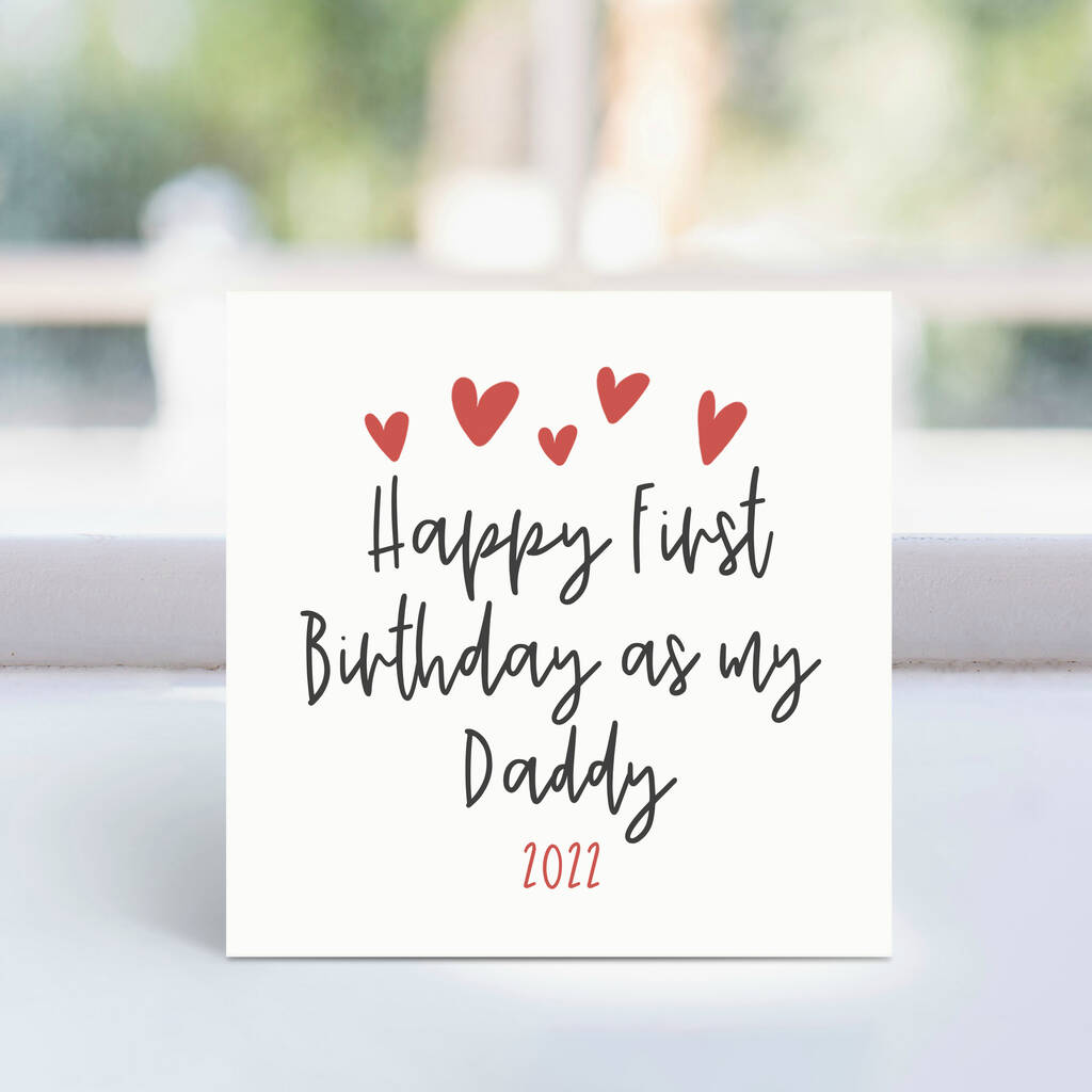 Happy First Birthday As My Daddy Card By Parsy Card Co ...
