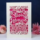 Papercut 'strong Women' Card By Pogofandango | notonthehighstreet.com
