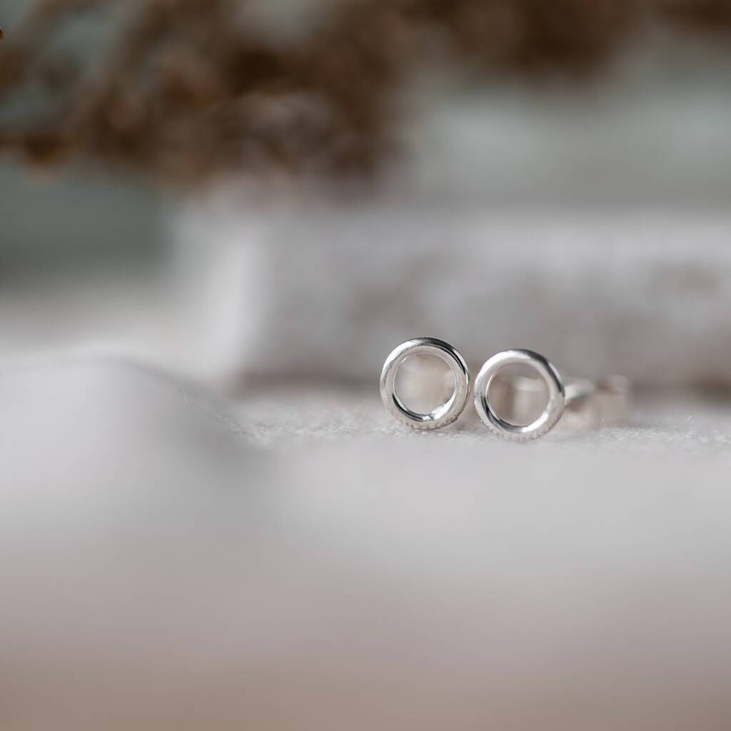 Small Sterling Silver Circle Studs By Anna Calvert Jewellery ...