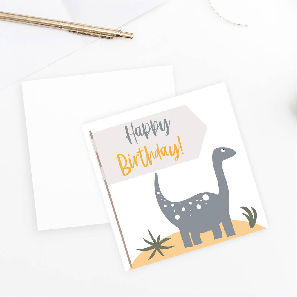 Happy Birthday Dinosaur Card By Três Paper + Co | notonthehighstreet.com