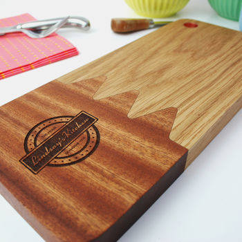 Oak Personalised Serving Platter And Chopping Board By Wood Paper ...